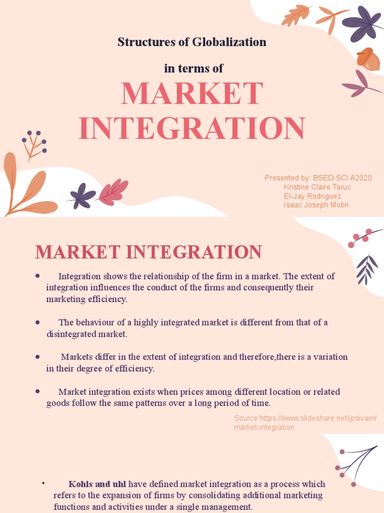 Market Integration: Structures of Globalization in Terms of | PDF ...