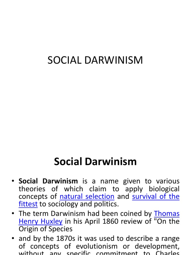 SOCIALDARWINISM | PDF | Darwinism | Biology Theories
