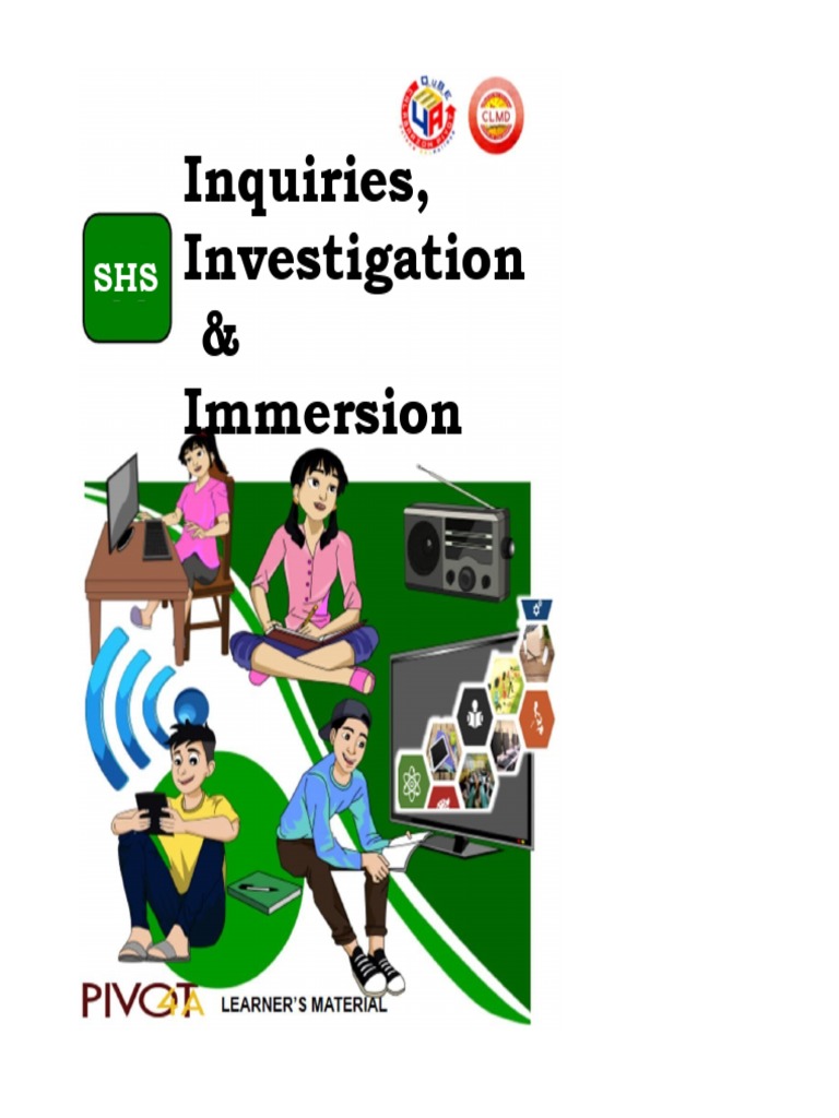 3IS-Inquiries, Investigations and Immersions - Q1 - SHS Applied | PDF ...