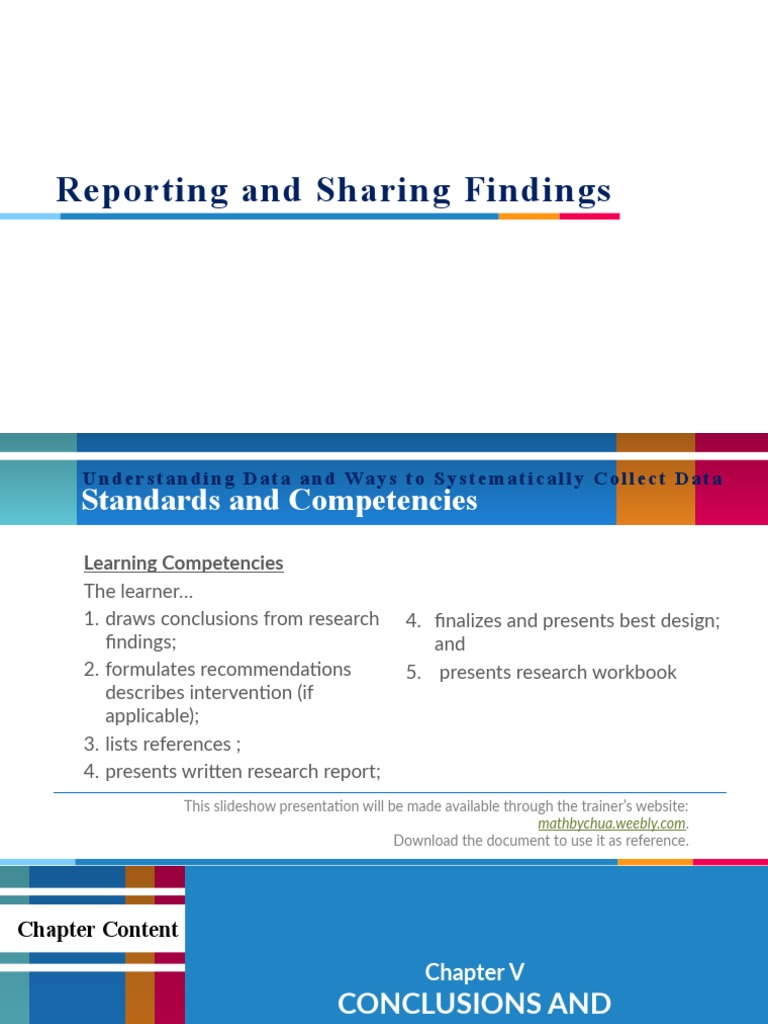 Reporting Research Findings Effectively | PDF | Statistics | Methodology