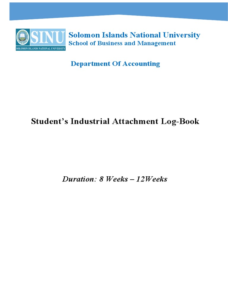 SINU Student's Industrial Attachment Logbook | PDF
