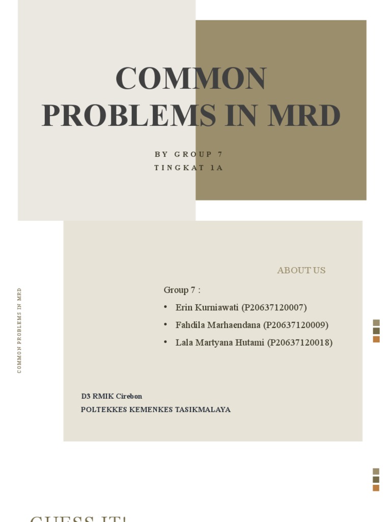 Common MRD Problems & Solutions | PDF | Medical Record | Medical Diagnosis