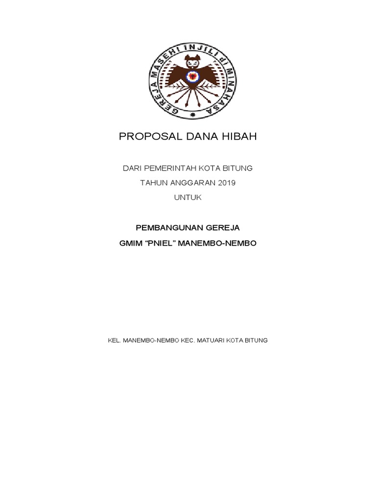 Proposal Hibah Pembangunan Gereja GMIM | PDF