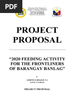 Project Proposal: Barangay-Based Supplementary Feeding | PDF | Malnutrition | Hunger