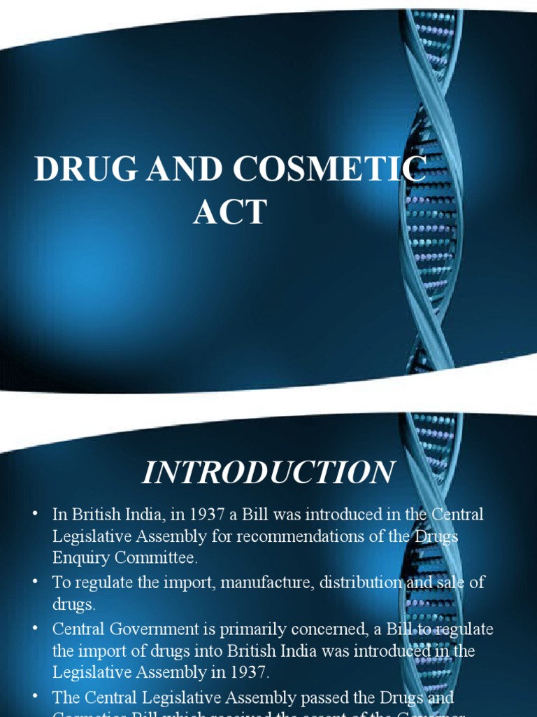 Drug and Cosmetic Act | PDF | Cosmetics | Drugs