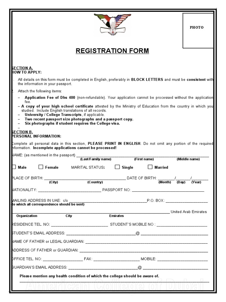 College Registration Application Guide | PDF | Passport | Business