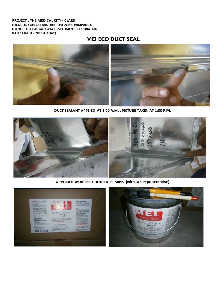 Mei Eco Duct Seal: Project: The Medical City - Clark | PDF