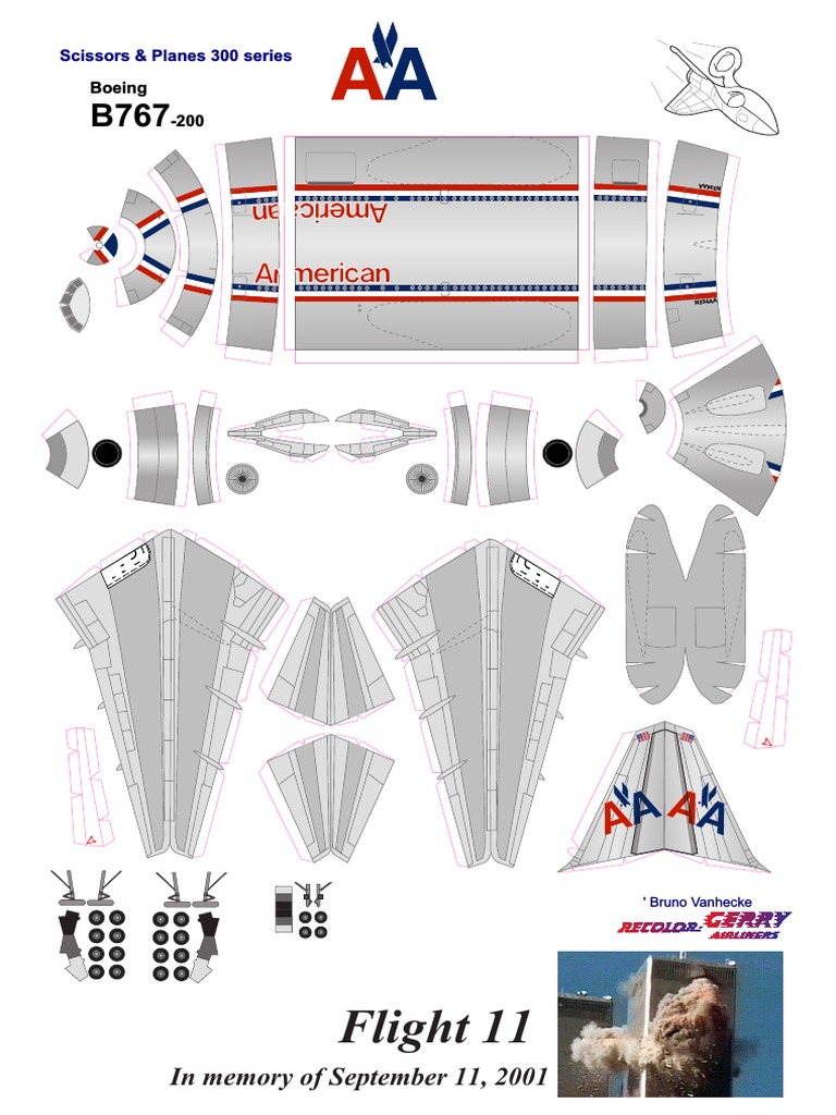 Boeing 767-200 Papercraft Model | PDF