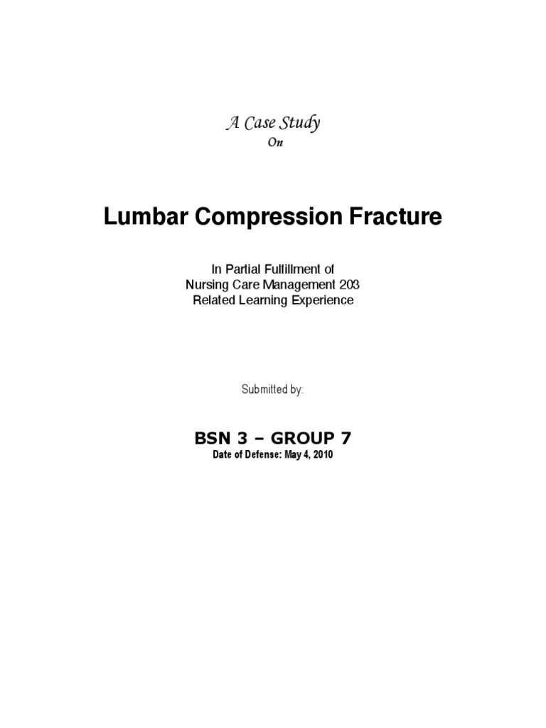Lumbar Compression Fracture: A Case Study | PDF | Bone | Osteoblast