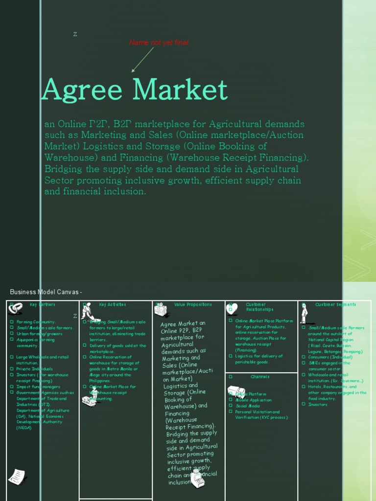 Agree Market: Name Not Yet Final | PDF | Warehouse | Loans