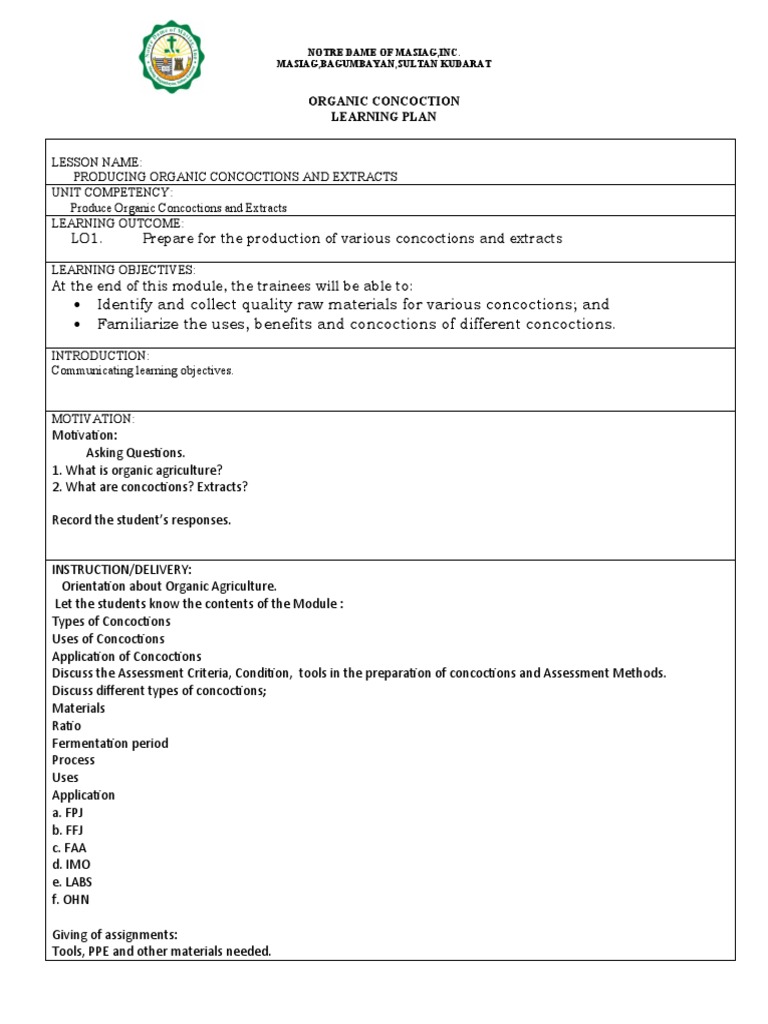 Organic Concoctions Production Guide | PDF | Career & Growth