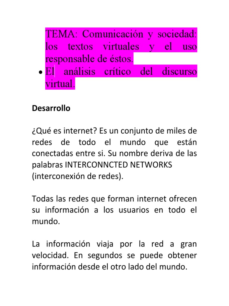 Textos Virtuales y Uso Responsable | PDF