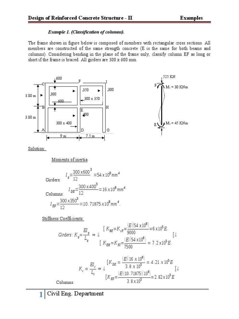 Column Design - Example | PDF | Structural Engineering | Mechanical ...