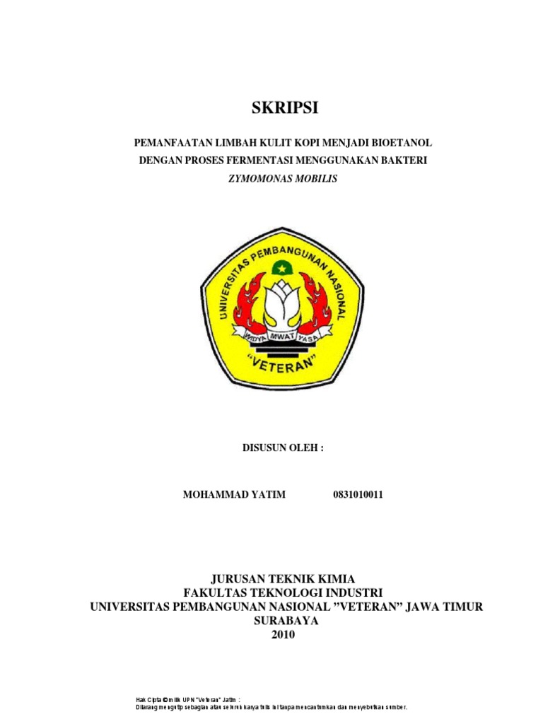 Pemanfaatan Limbah Kulit Kopi Menjadi Bioetanol | PDF