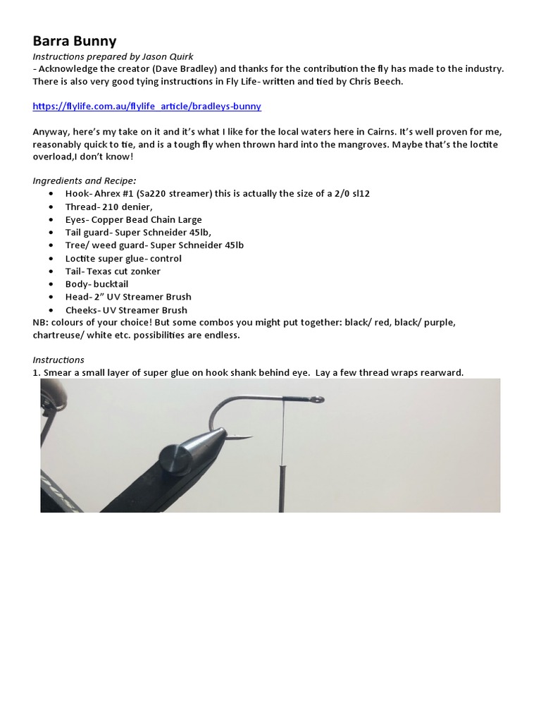 Barra Bunny: Instructions Prepared by Jason Quirk | PDF