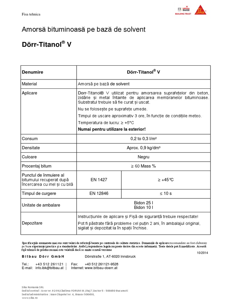 Dörr-Titanol V | PDF