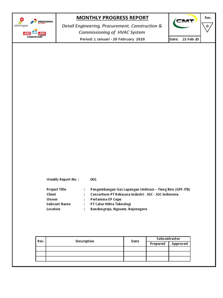 JTB Gas Project HVAC Progress Report | PDF | Duct (Flow) | Heating ...
