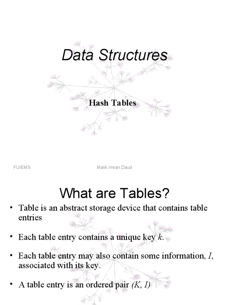 Data Structures Hash Tables Pdf Array Data Structure Software 2518