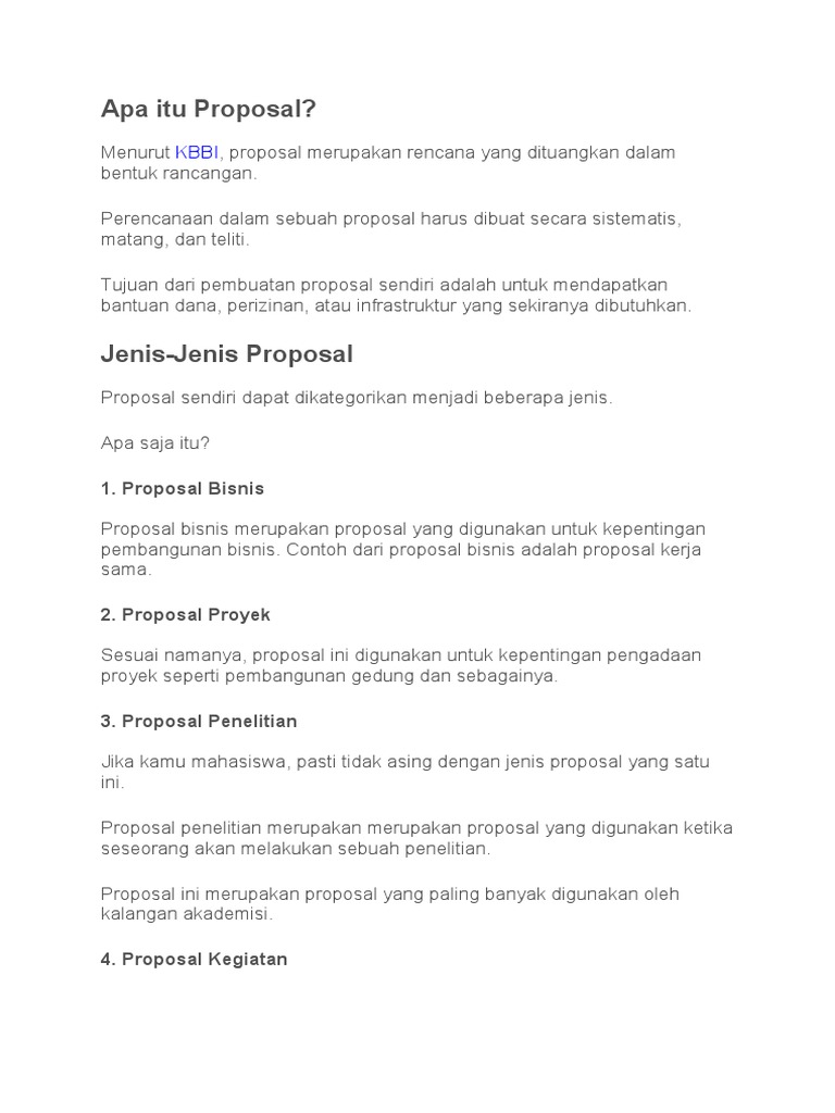 Struktur Proposal Kegiatan | PDF