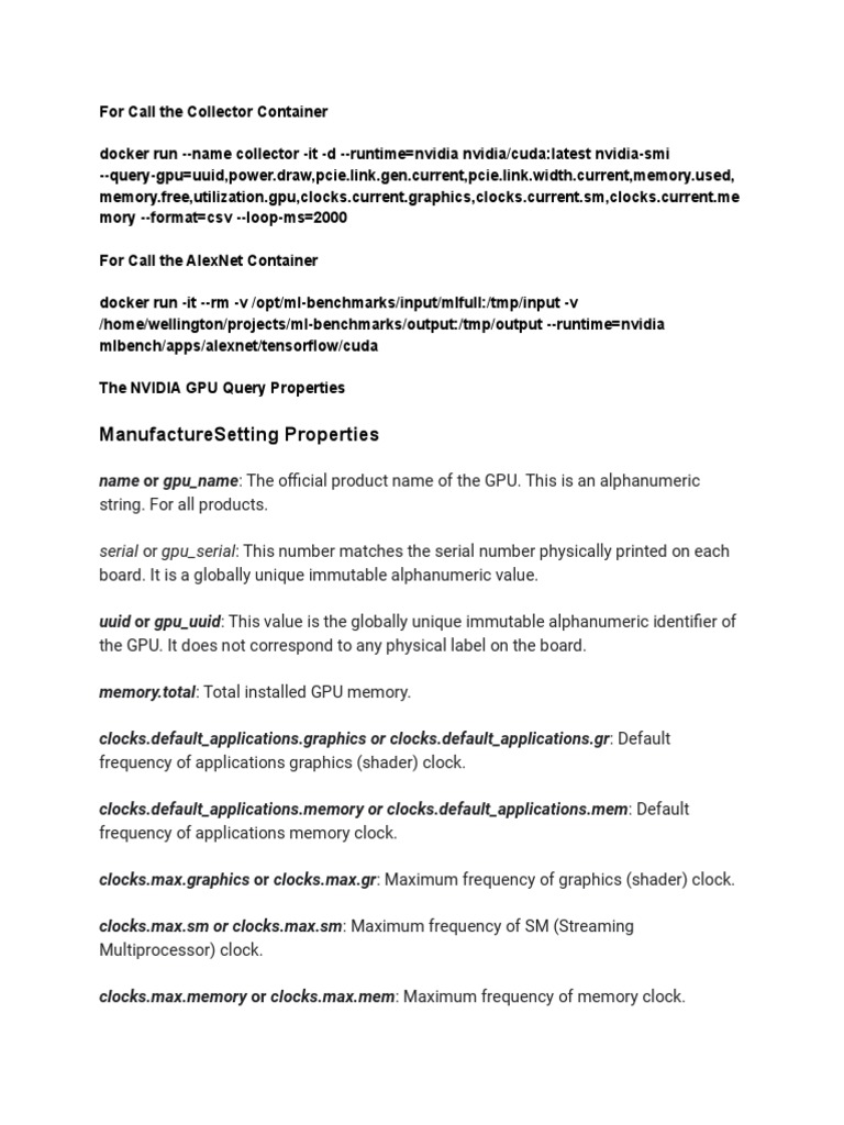 The NVIDIA GPU Query Properties | PDF | Graphics Processing Unit | Cpu ...