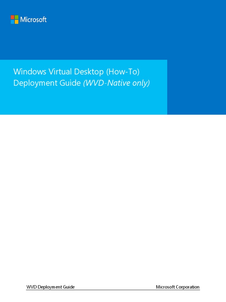 WVD Design and Architecture Reference (WHAT) Guide-V1.3 | PDF | Desktop ...