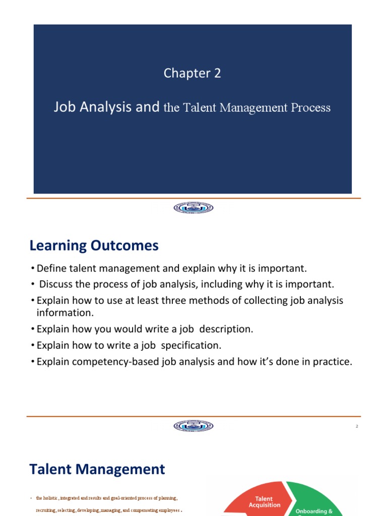 Job Analysis and The Talent Management Process | PDF | Competence ...