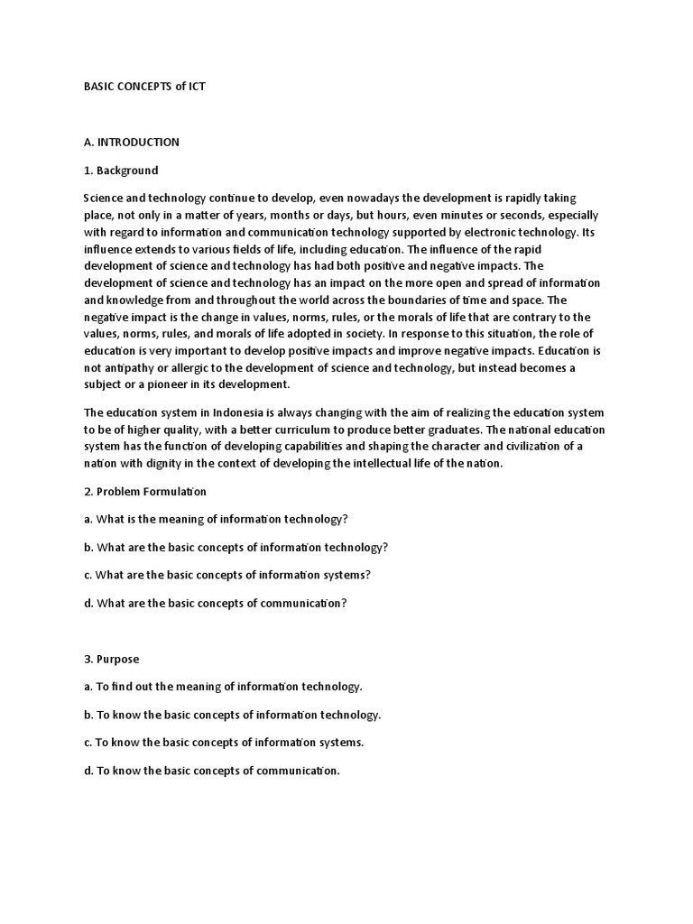 BASIC CONCEPTS of ICT | PDF | Information | Information Technology