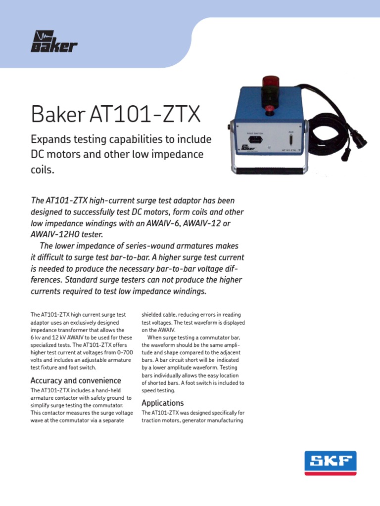 Baker AT101-ZTX: Expands Testing Capabilities To Include DC Motors and ...