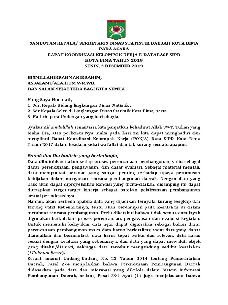 Pointer Sambutan Rakor Pdf