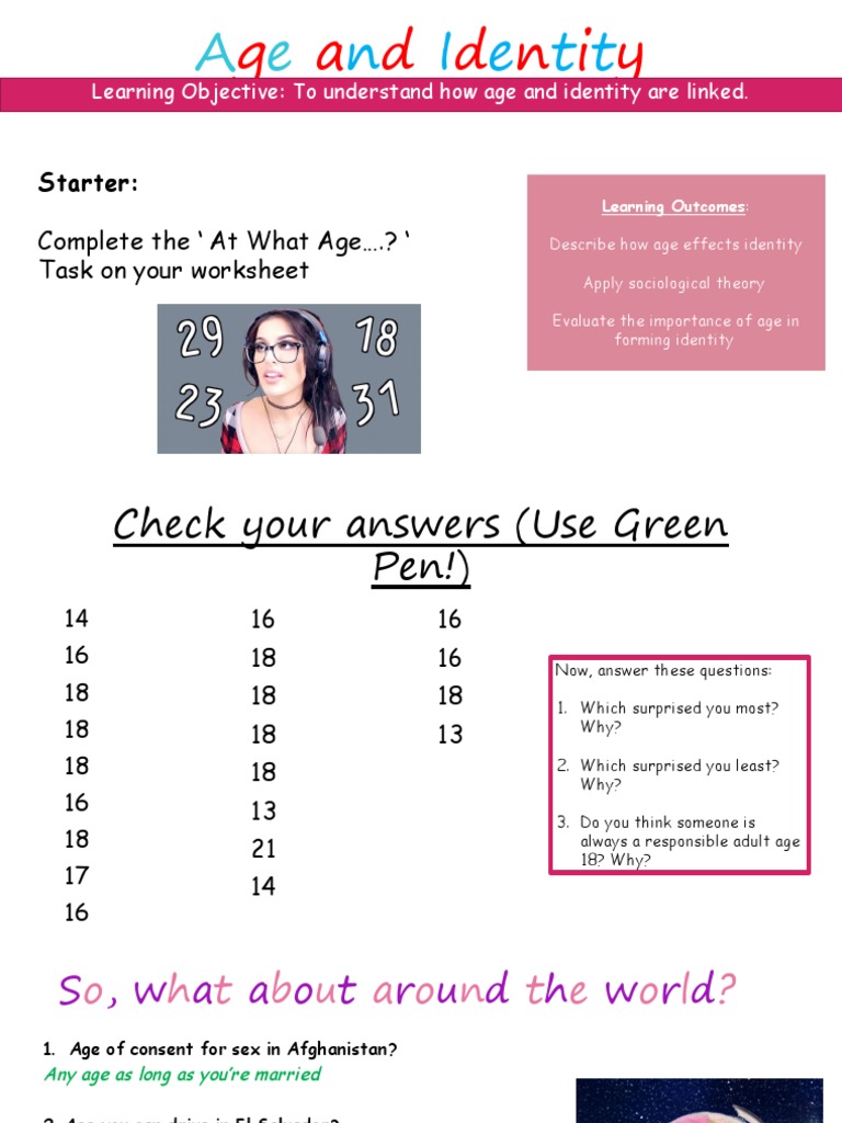 Age and Identity | PDF | Childhood | Identity (Social Science)