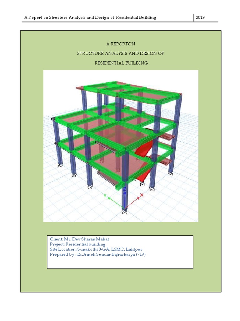 A Report On Structure Analysis and Design of Residential Building 2019 ...