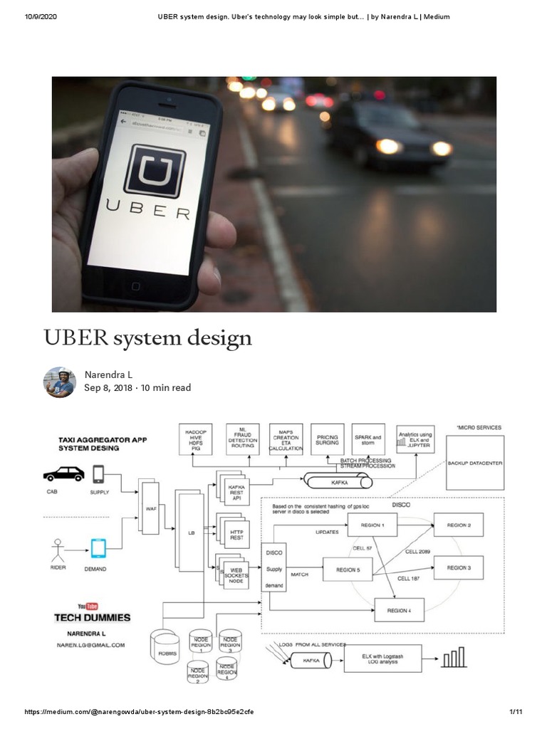 UBER System Design. Uber's Technology May Look Simple But - by Narendra ...
