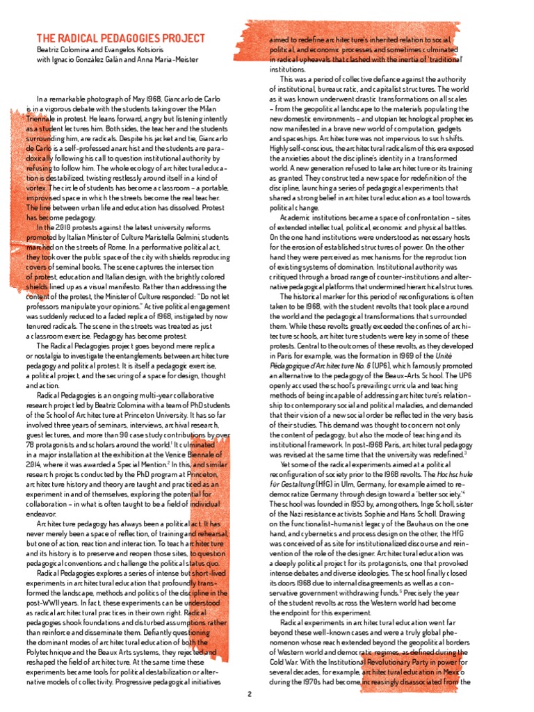 The Radical Pedagogies Project and The | Download Free PDF | Pedagogy ...