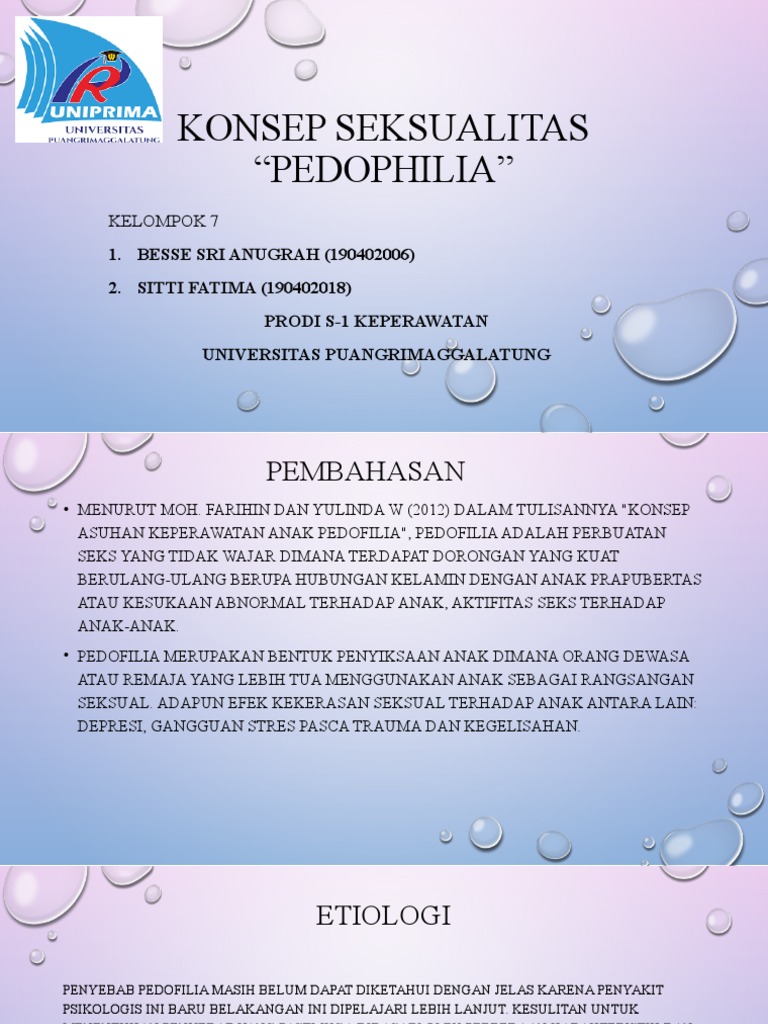 Konsep Seksualitas (Pedofilia) Kelompok 7 | PDF