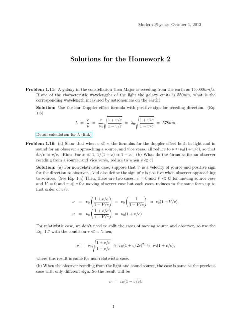 Solutions For The Homework 2 | Download Free PDF | Electronvolt | Electron
