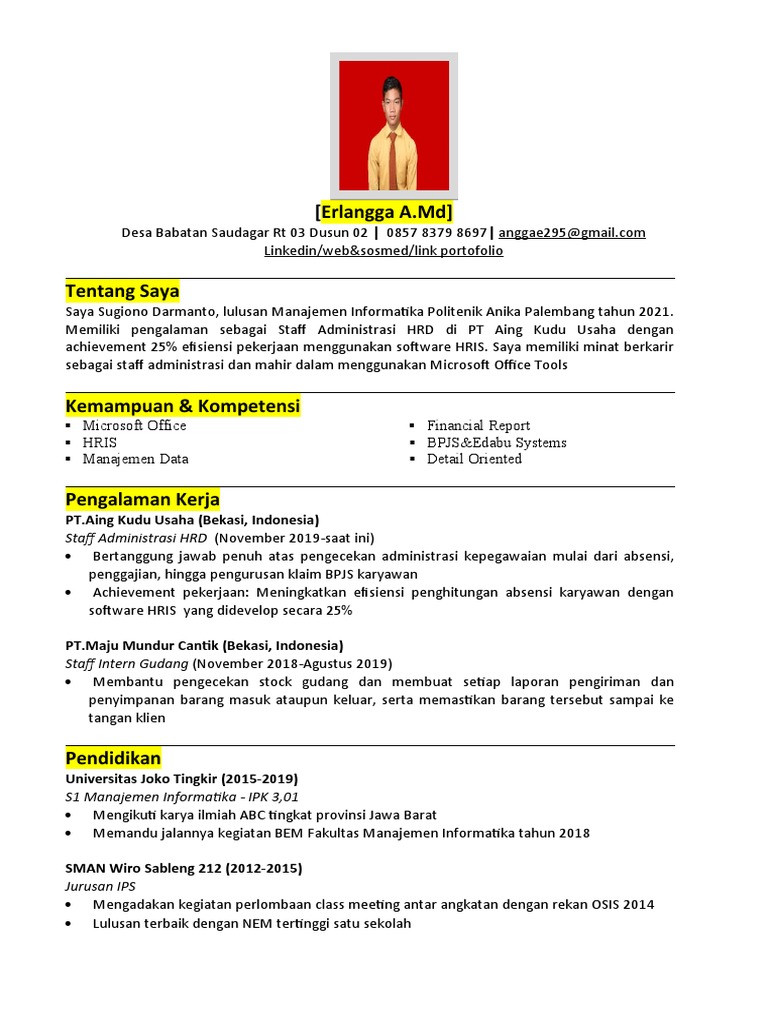 CV Me | PDF | Karier & Perkembangan
