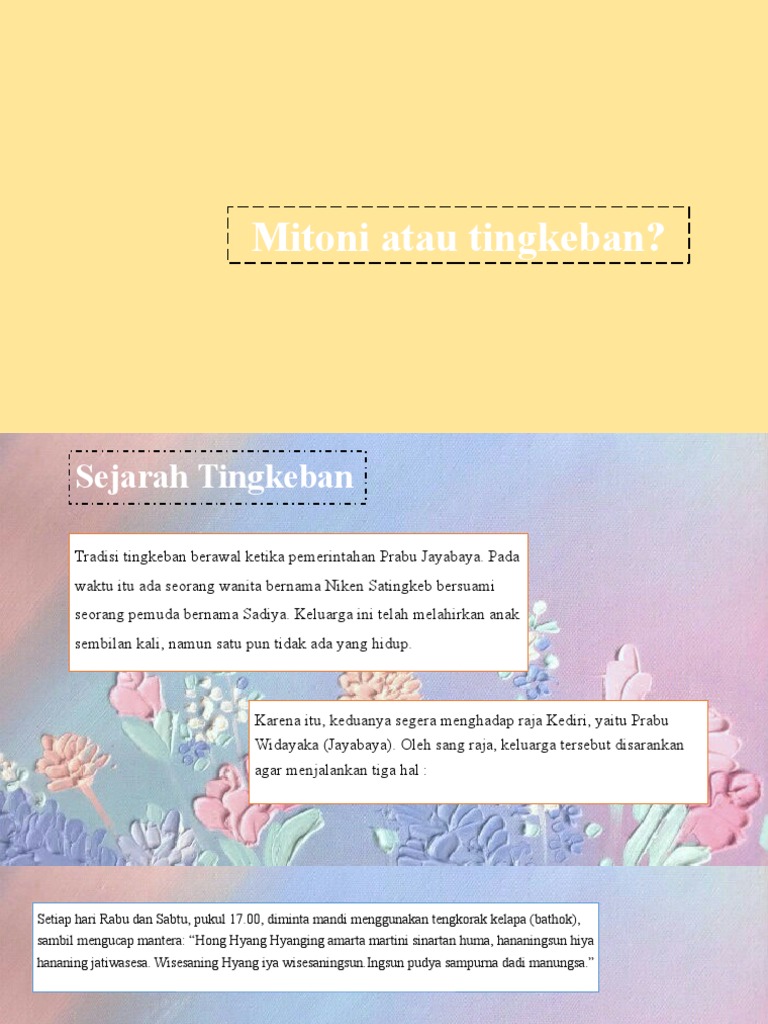 Mitoni Atau Tingkeban | PDF
