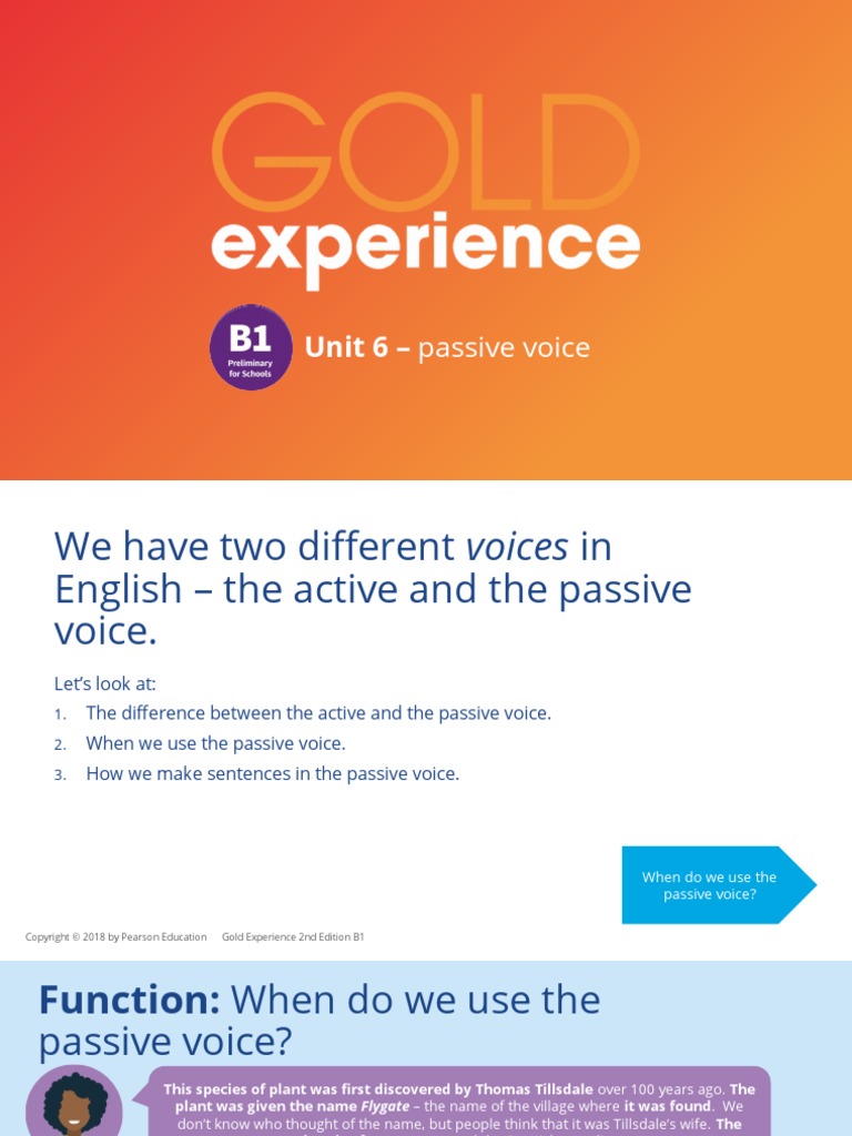 Gold Exp Grammar PPT B1 U6 | PDF | Verb | Linguistic Morphology