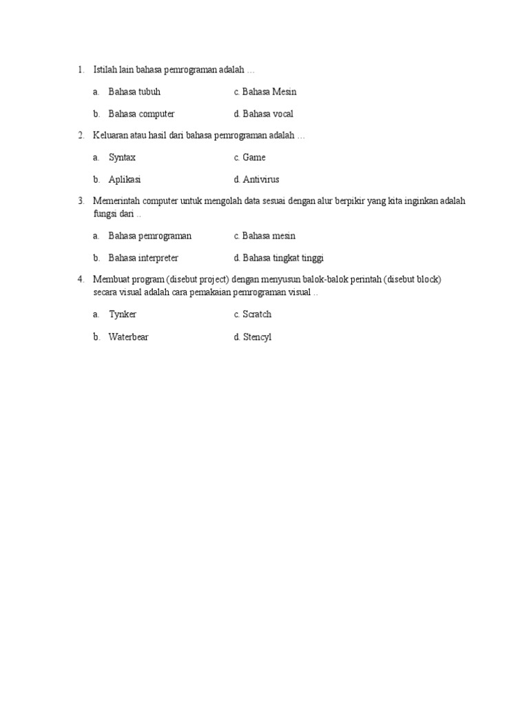 Latihan Pemrograman ( | PDF