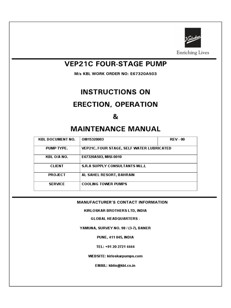 Vertical Turbine Canal Recirculation & CT Make-Up Water Pump | PDF ...