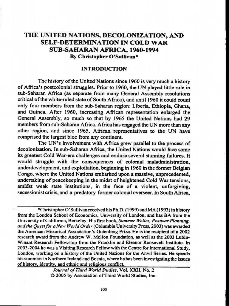 Sullivan (2005) The United Nations - Decolonization - and Self ...