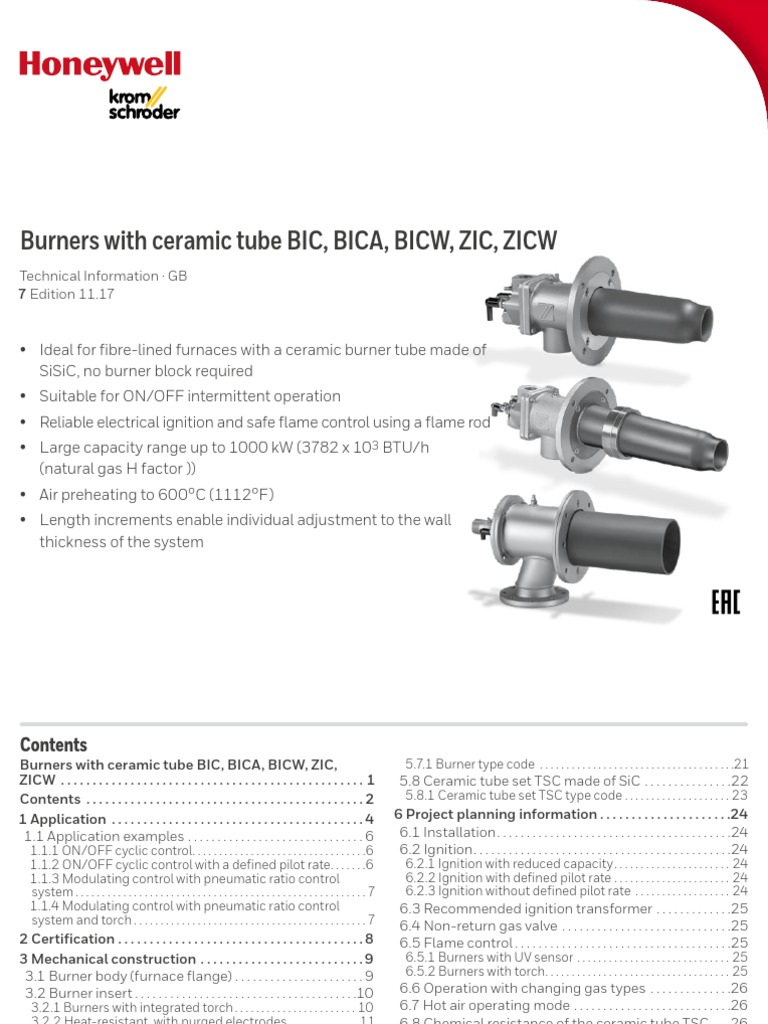 Burner Bic Techinfo | PDF | Furnace | Mechanical Engineering