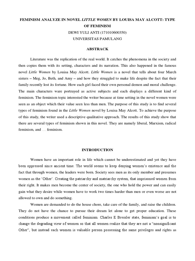 Analysis of Little Women | PDF | Little Women | Feminism