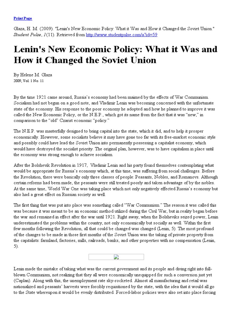 NEP Main | PDF | Communism | Vladimir Lenin