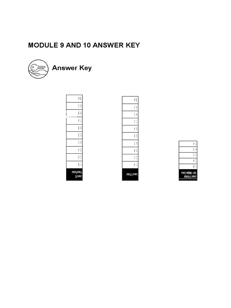 Module 9 and 10 Answer Key | PDF