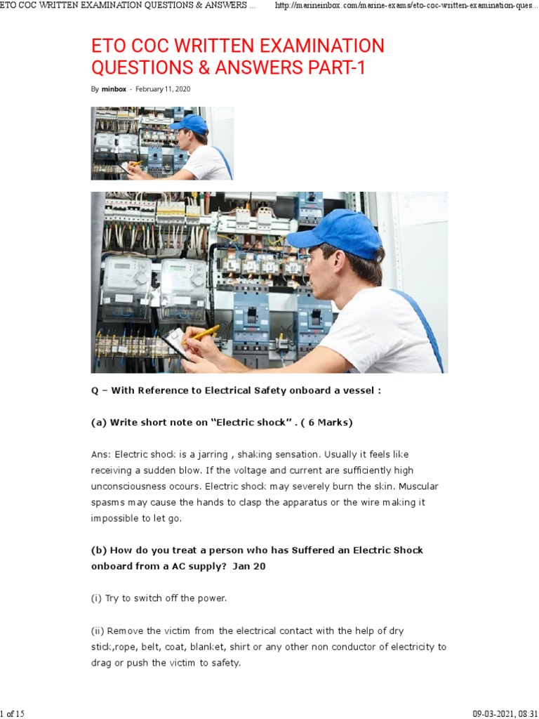 Eto Coc Written Examination Questions & Answers Part-1: by Minbox ...