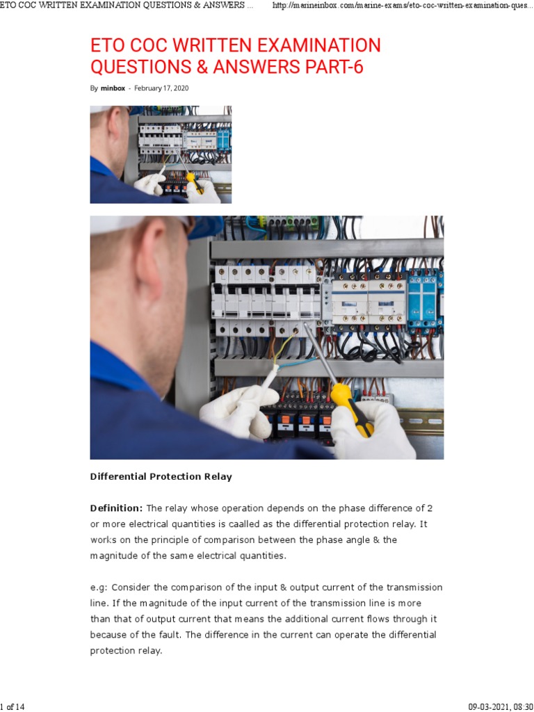 ETO COC Exam Questions & Answers Part-6 | PDF | Electronic Waste | Relay