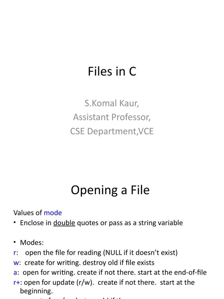 Files in C | PDF | Pointer (Computer Programming) | Software Development