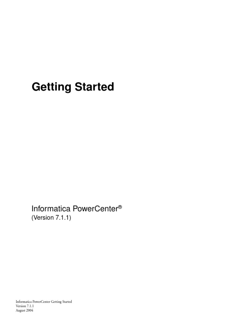 Informatica-Getting Started | PDF | Oracle Database | Xml