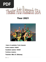 Theatre Arts Research SBA by Tevin Samuels | PDF | Theatre